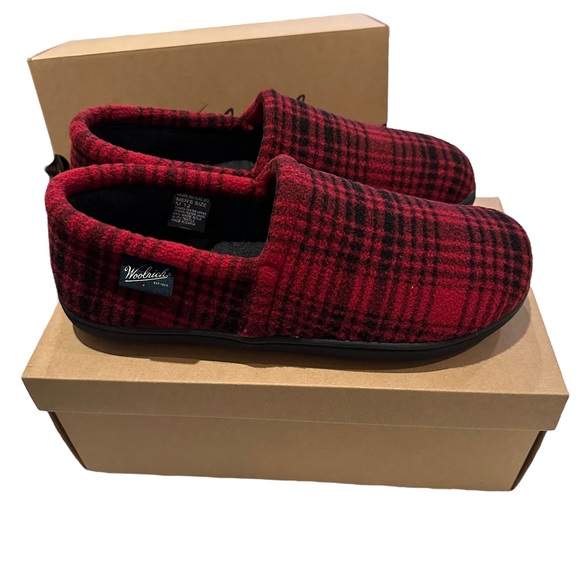 Woolrich | Shoes | New Woolrich Mens Brookside Slippers Red Plaid Sz 2 ...